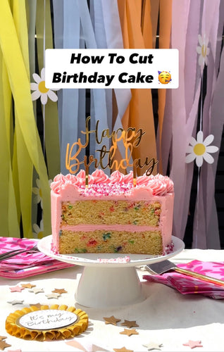 How to Slice a Birthday Cake Guide – Craft & Crumb – Craft & Crumb