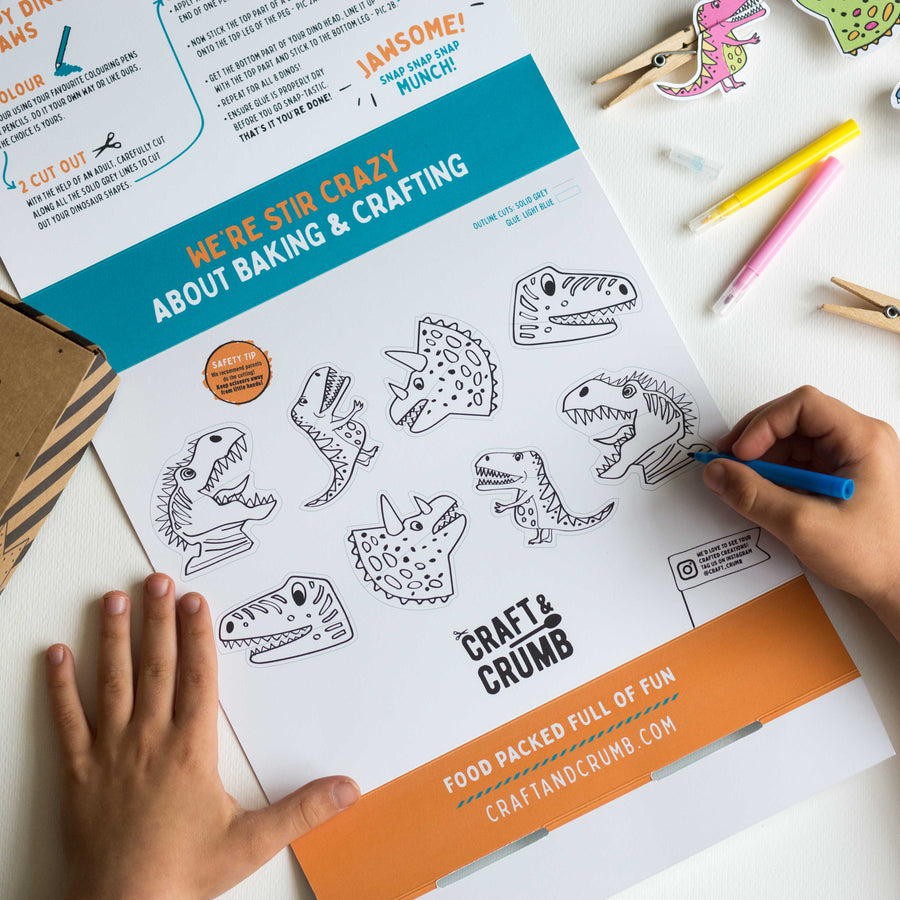 Dinosaur T-rex Fossil Biscuits & Craft Kit | Craft & Crumb – Craft & Crumb